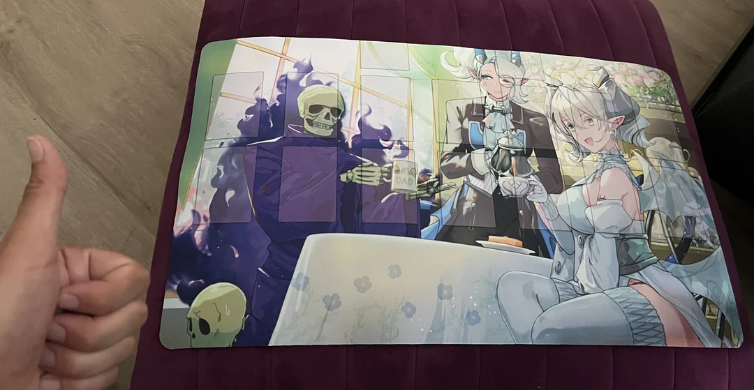 Lady Lab + Skull Servants Tea Party game mat arrived in mail | Scrolller