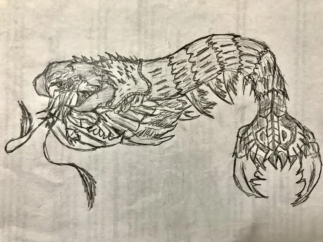 My take on a Mantis Shrimp sea monster. Drawn with mechanical and 2B pencils | Scrolller