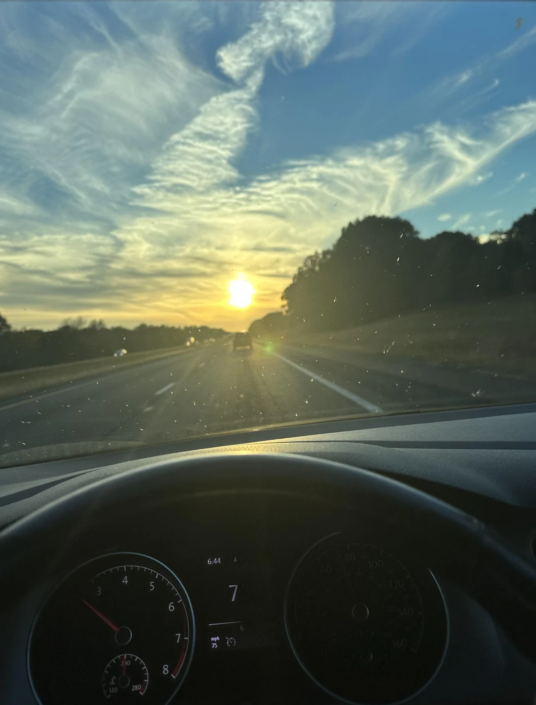 [OC] Sunset over route 40 at Parkers Crossroads heading towards Memphis Tennessee. [2654 x 3488 ...