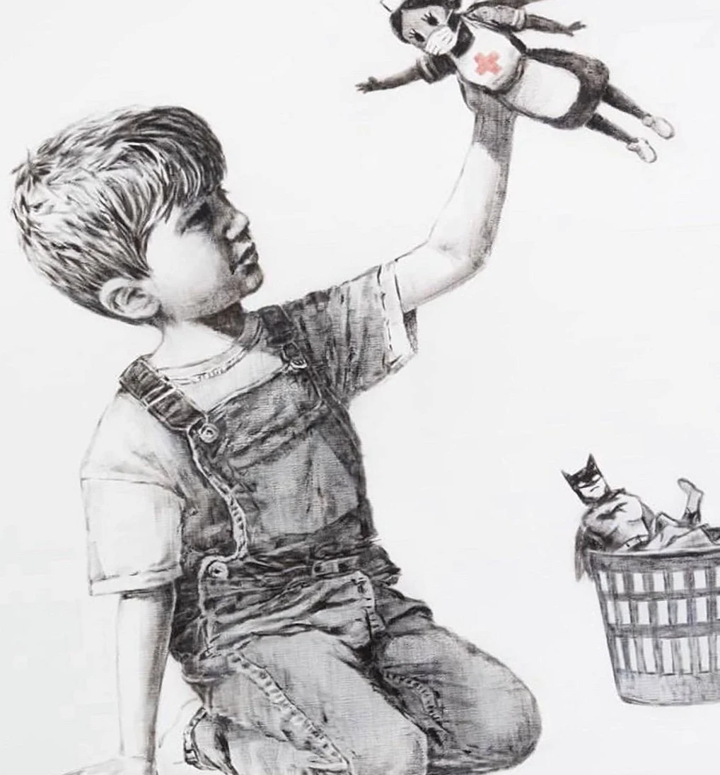 Game Changer,Banksy,Black and White,2020 | Scrolller