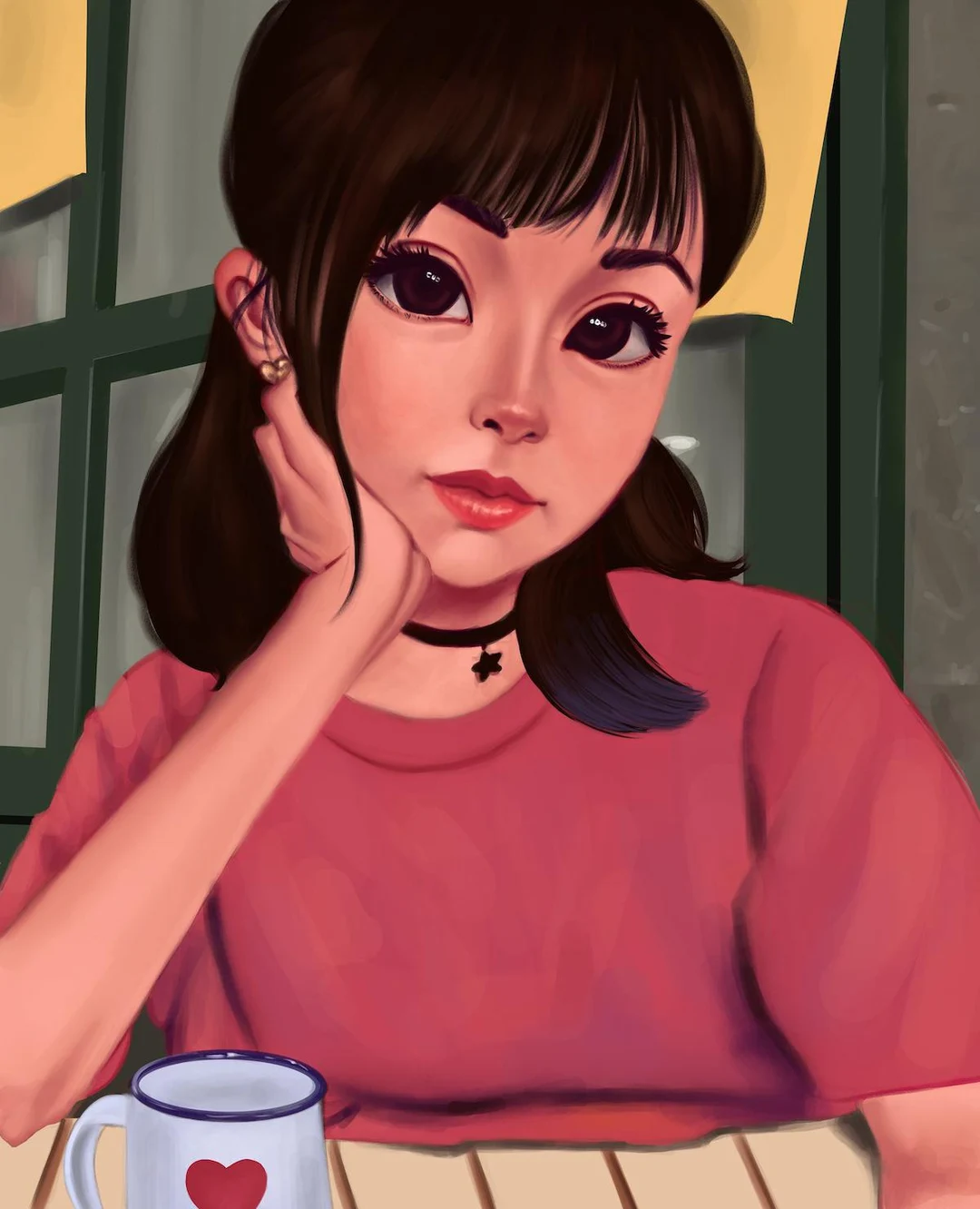 Coffee break, Me, Procreate, 2022 | Scrolller