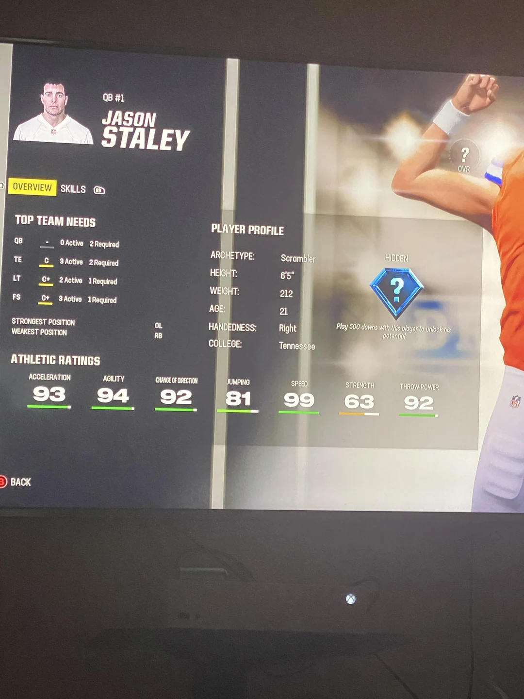 Just drafted a 99 speed QB. | Scrolller
