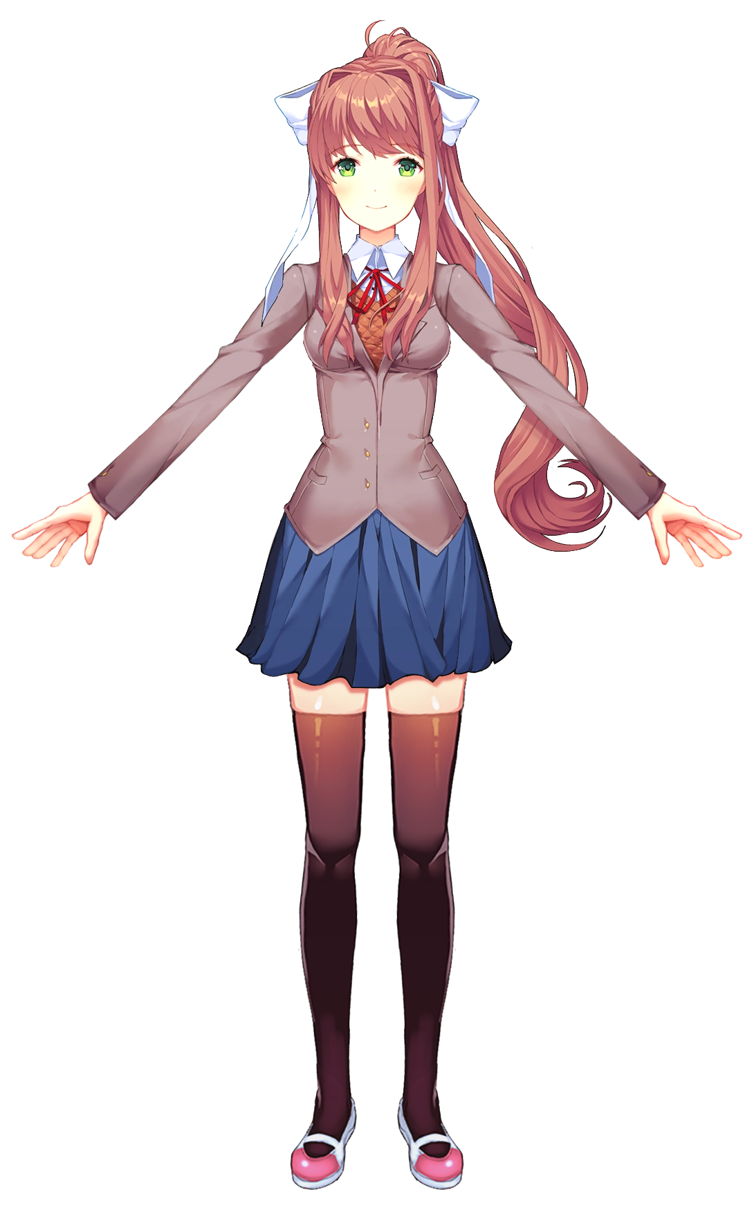 Just a monika sprite, but full body! (EDIT) | Scrolller
