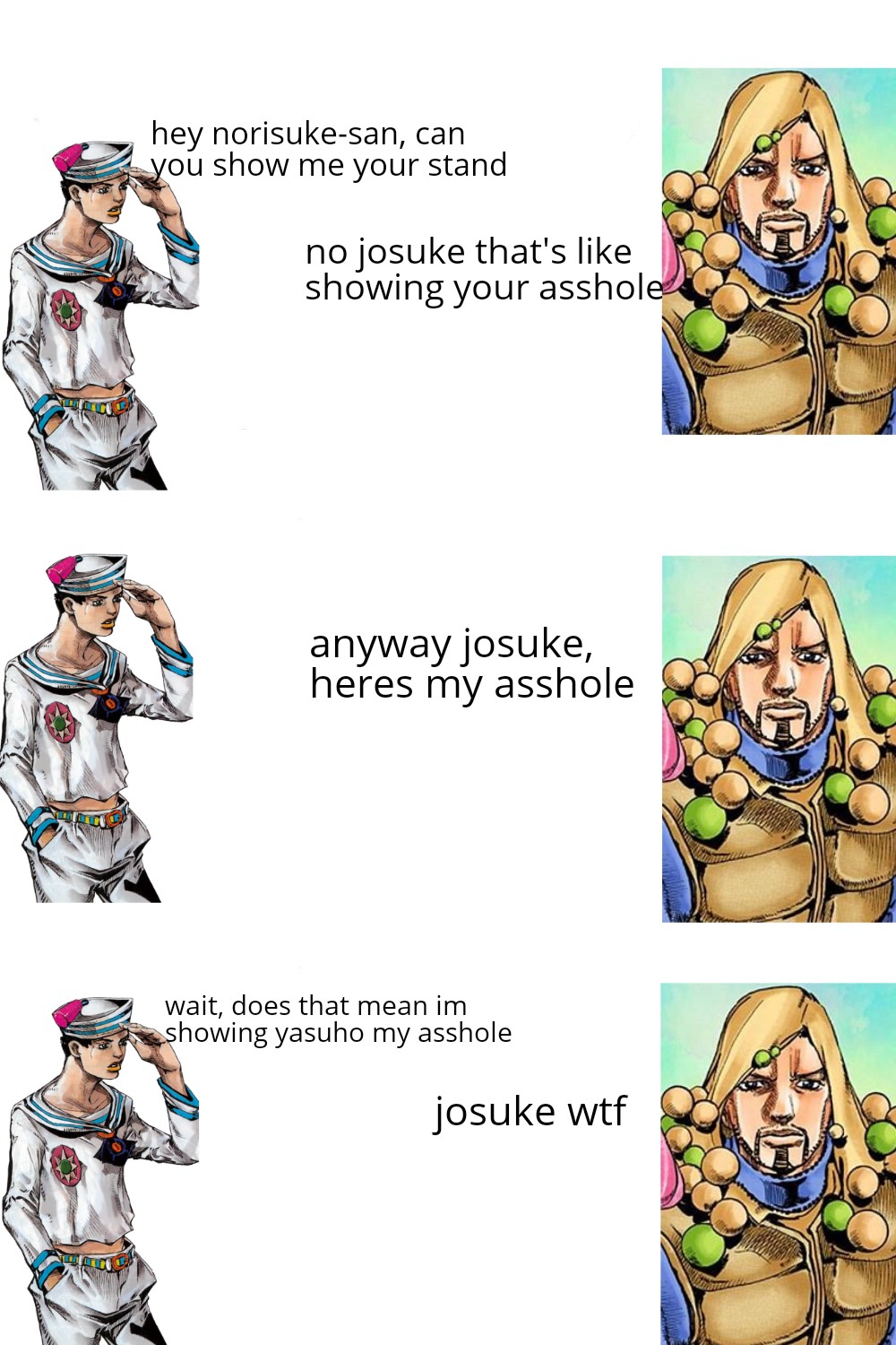 josuke has been showing his asshole to daiya | Scrolller