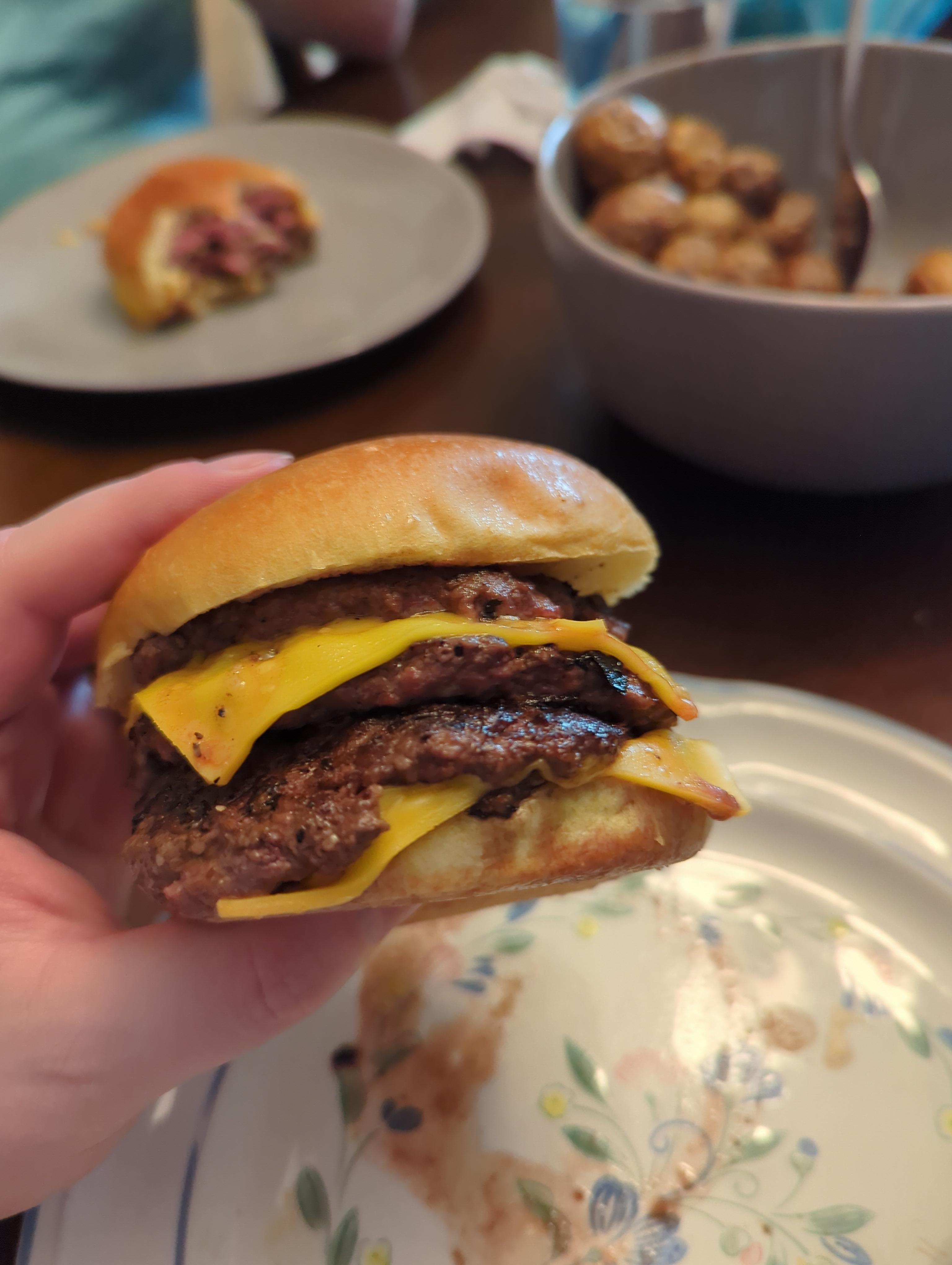First attempt at a smash burger | Scrolller