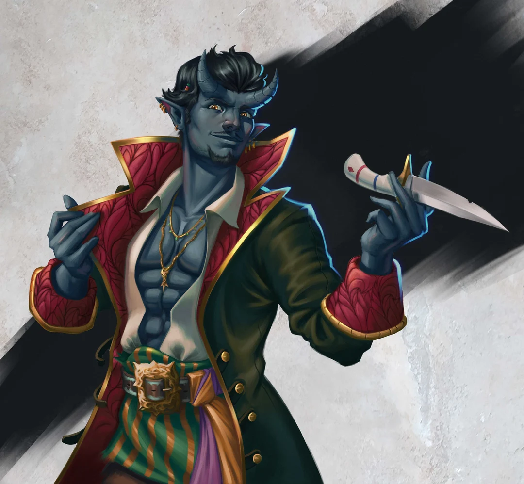 Soltran Solstrice, a Pirate Warlock Tiefling, by Gabteixeira_art | Scrolller
