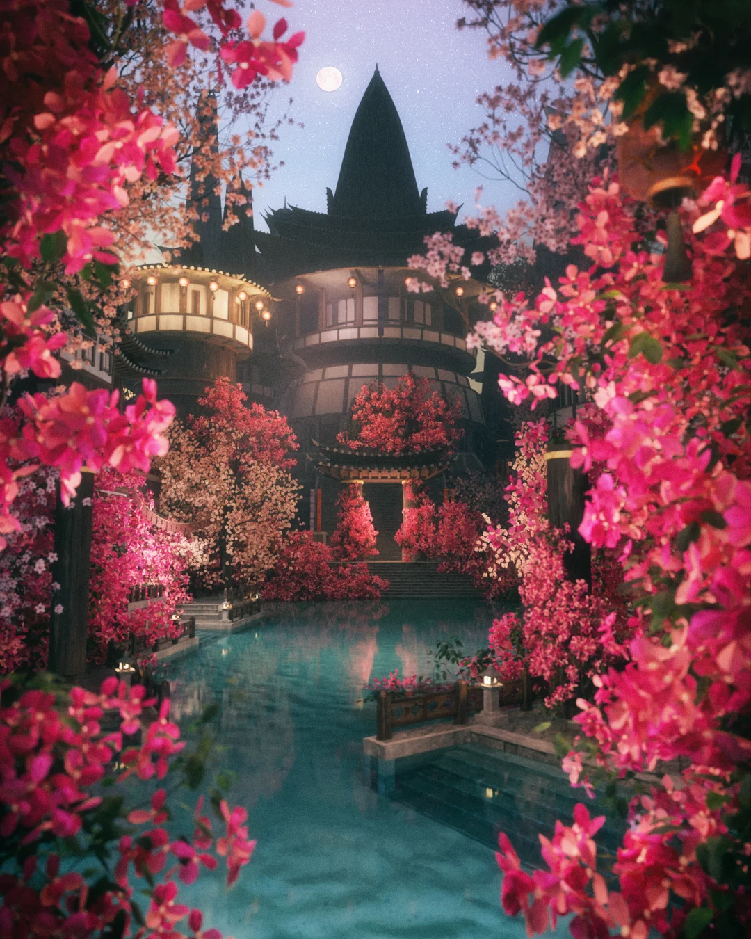 Cherry Blossom Oasis | Scrolller