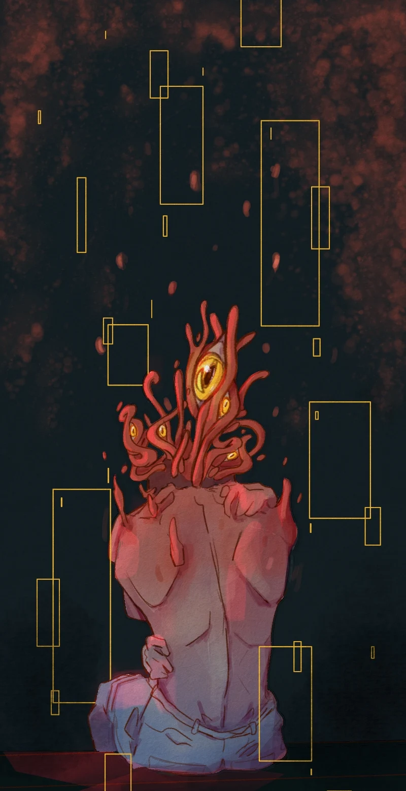 Over Analyzing Parasite, me, digital, 2022 | Scrolller