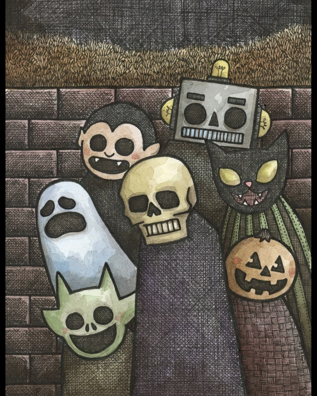 costumes, me, watercolor, 2023 | Scrolller