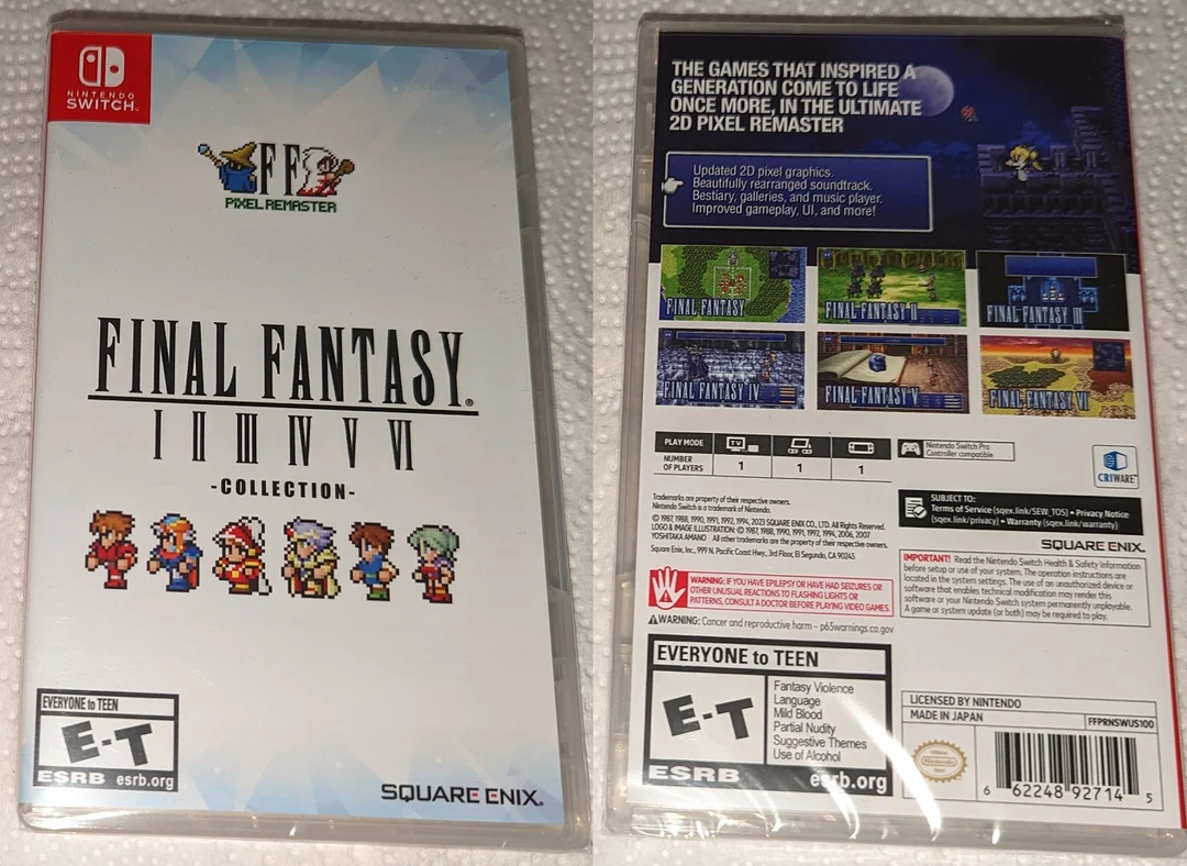 Final Fantasy I - VI Pixel Remaster Collection US Physical | Scrolller