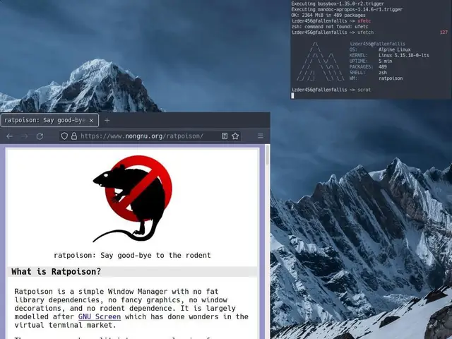 [ratpoison/nord] alpine linux on a 20 year old laptop! | Scrolller