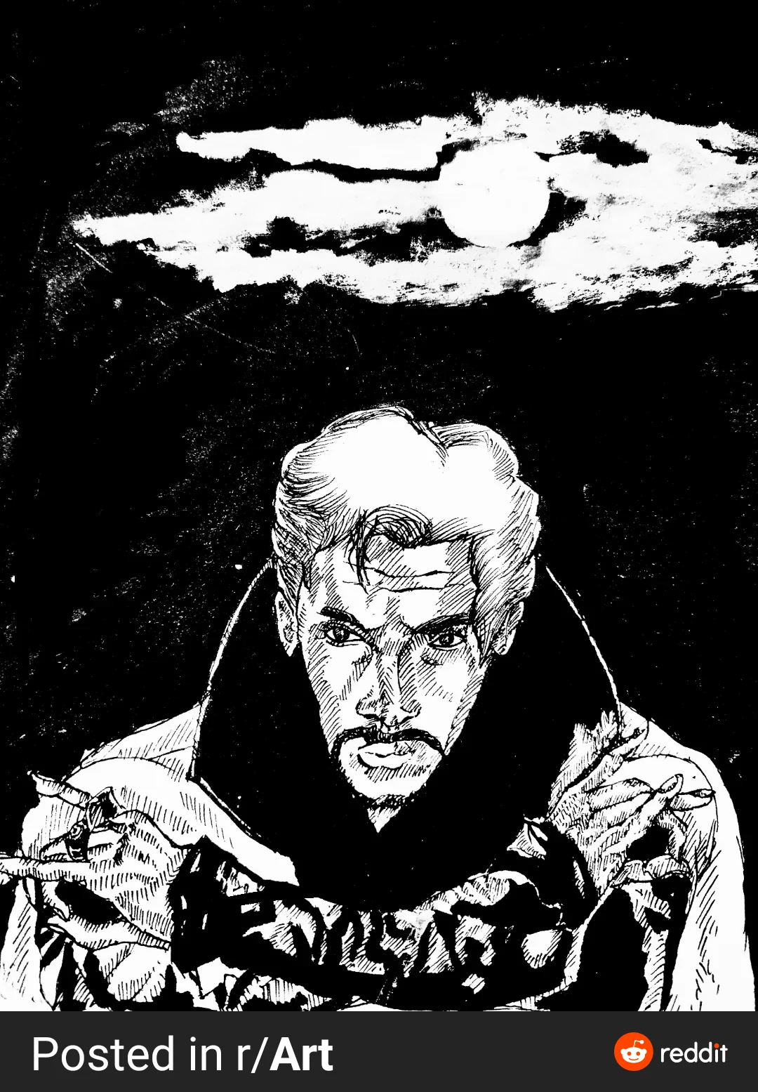 Doctor Strange in a blood moon by me. | Scrolller