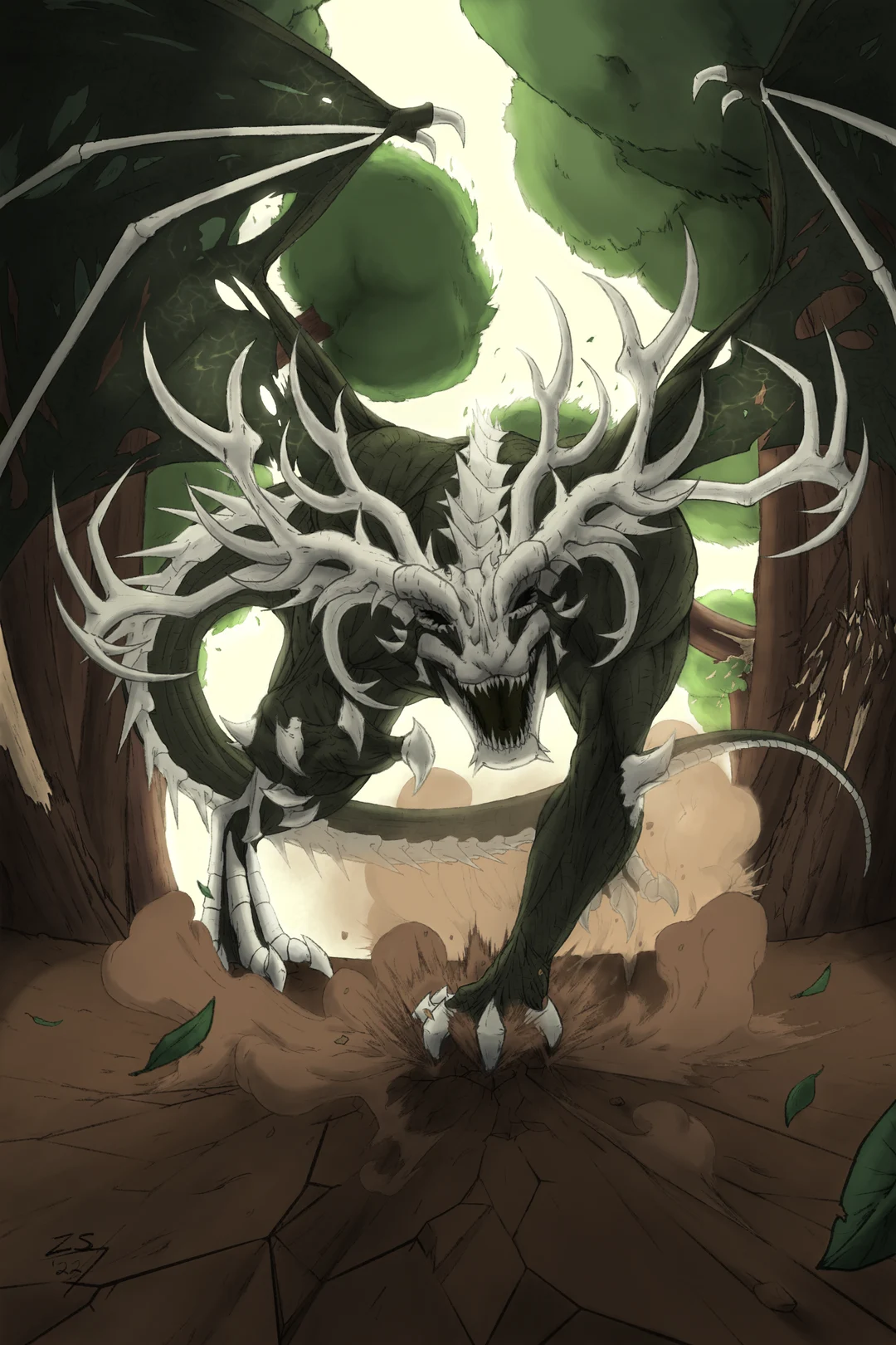 Corrupted Forest Dragon, Me, Procreate, 2022 | Scrolller
