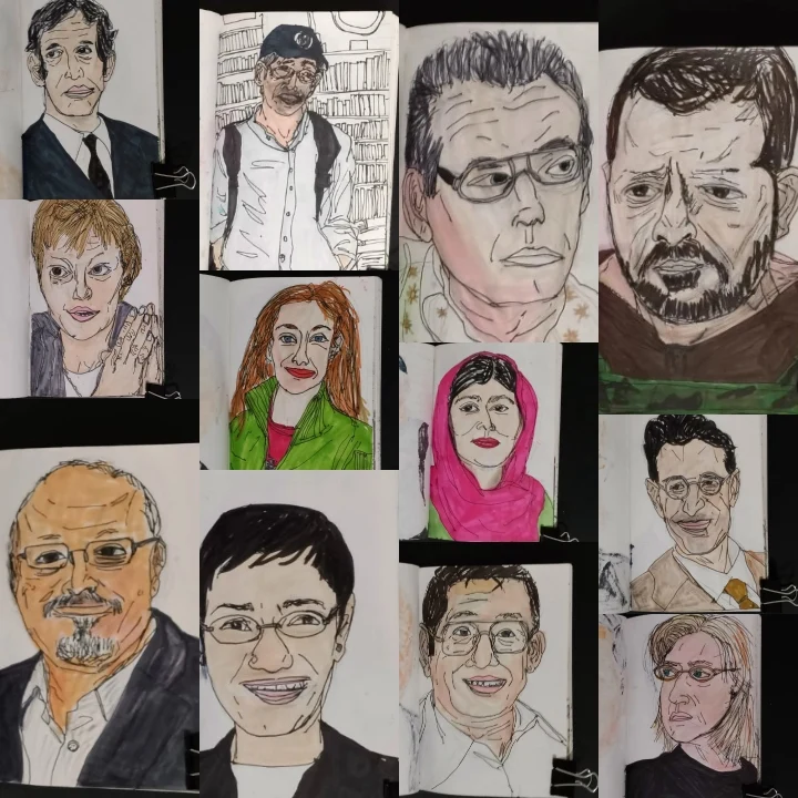 Quick Portraits, Me, Pen/marker, 2023 | Scrolller