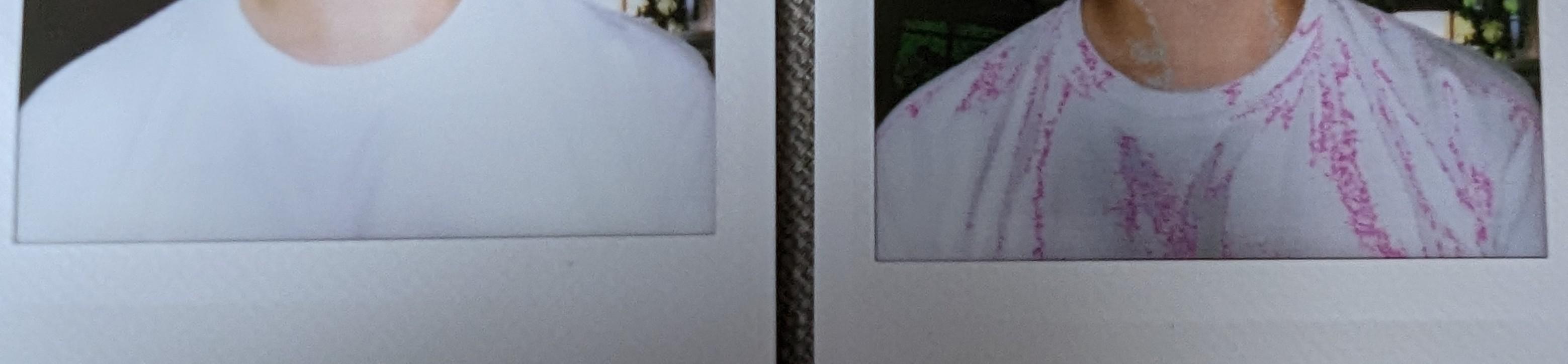 Pink spots - rich mode on Instax Mini Evo | Scrolller