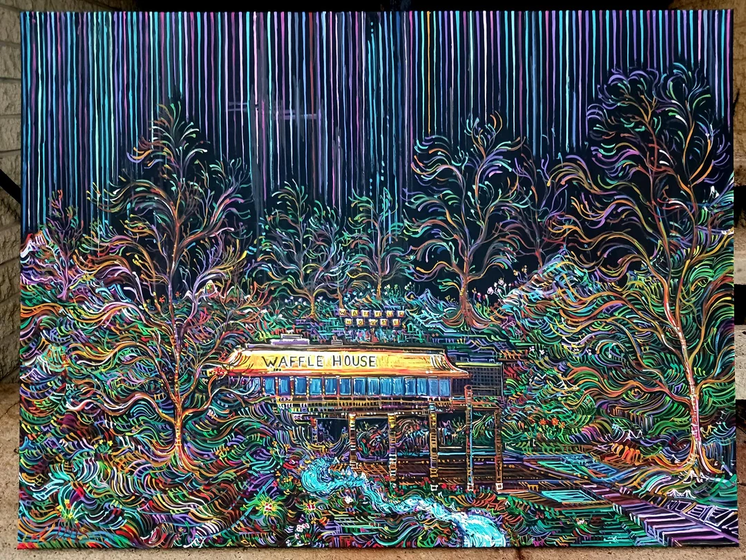 Waffle House, Vallancet, Acrylics, 2023 | Scrolller