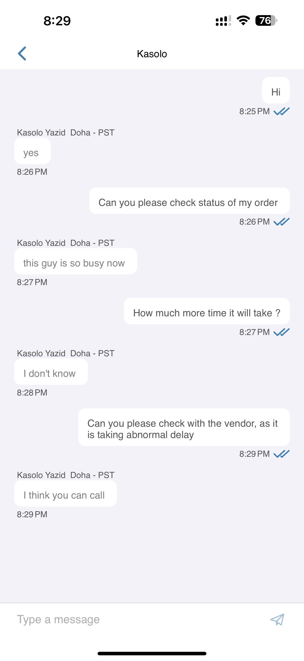 Talabat chat response | Scrolller