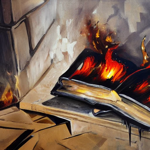 Books burning [OC] | Scrolller