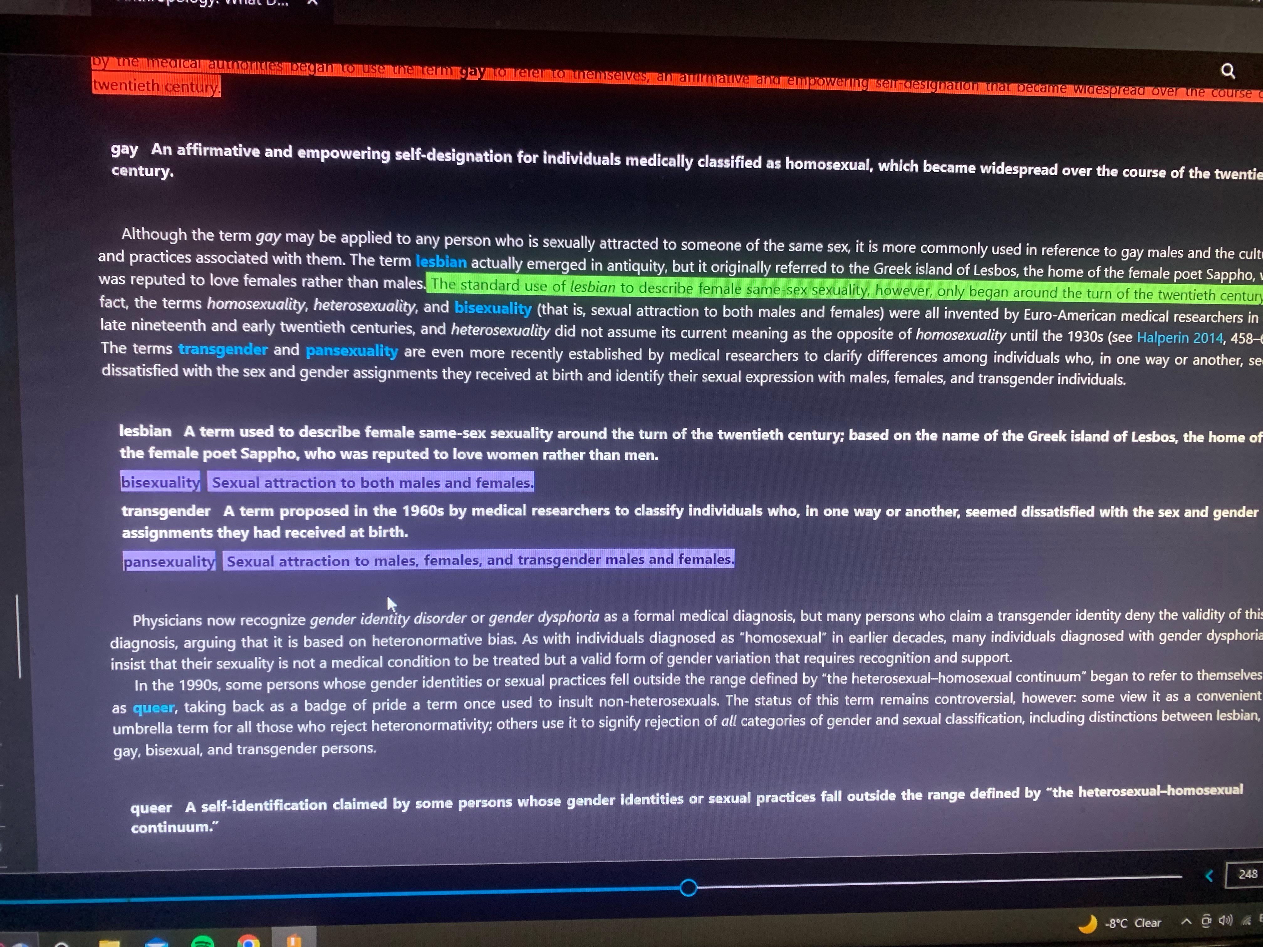 Was reading my anthropology textbook and noticed these definitions of bi and pansexuality ...