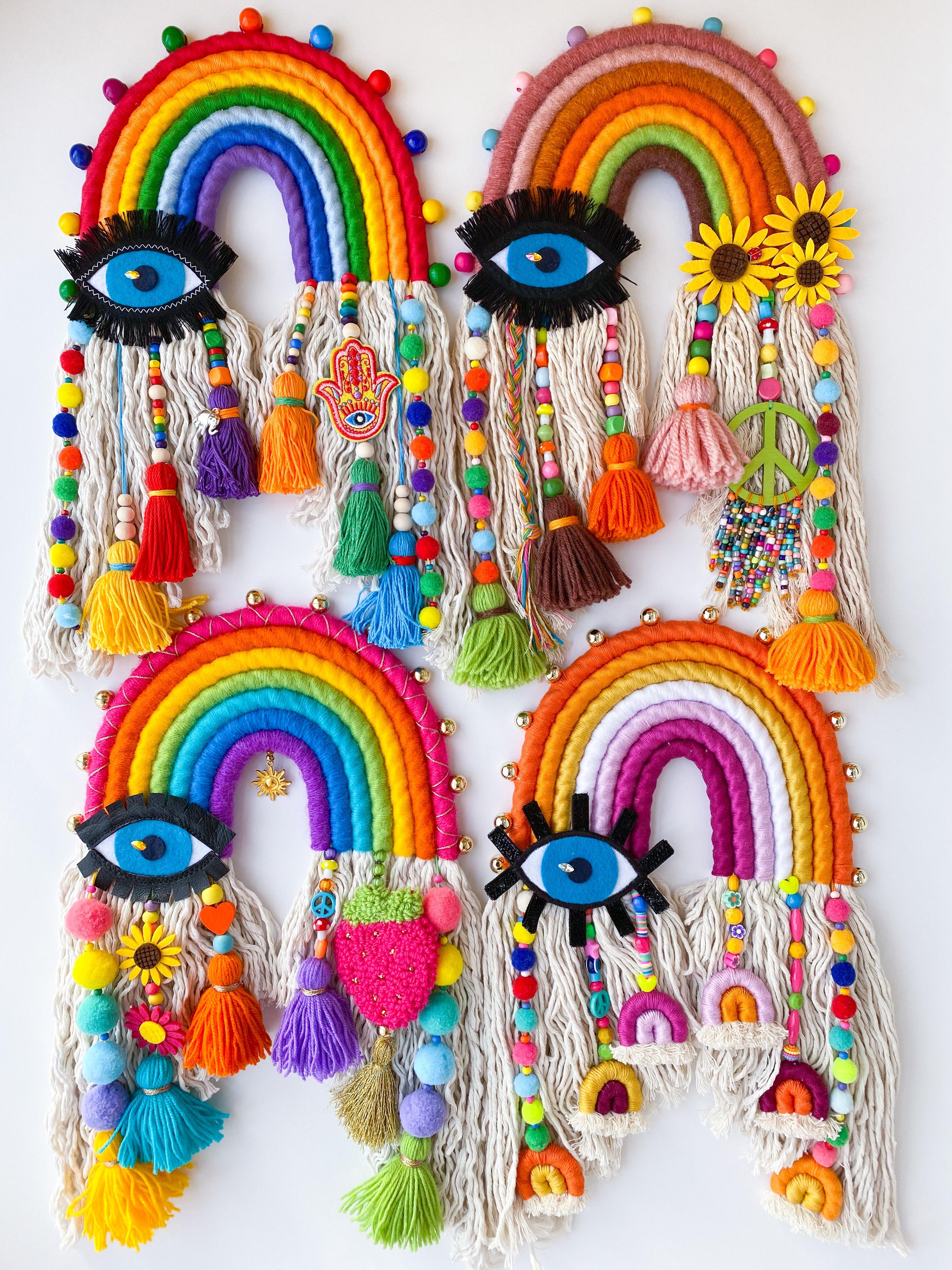 Fiber rainbows, me, macrame, 2022 | Scrolller