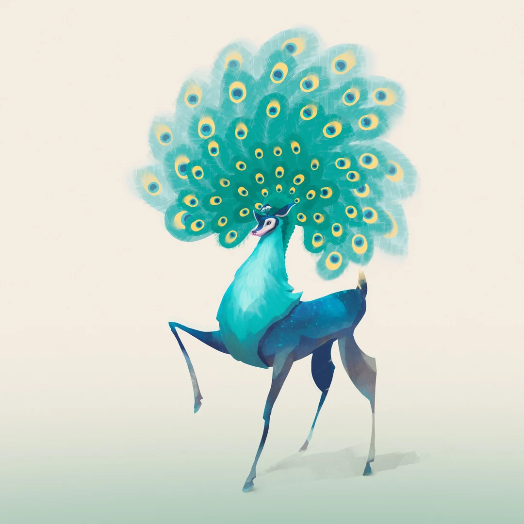 Deer x Peacock by Eugen Papen | Scrolller