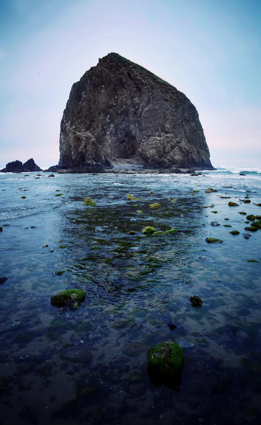 Haystack Rock during low tide in Cannon Beach, Oregon [OC] [4000x6512] | Scrolller