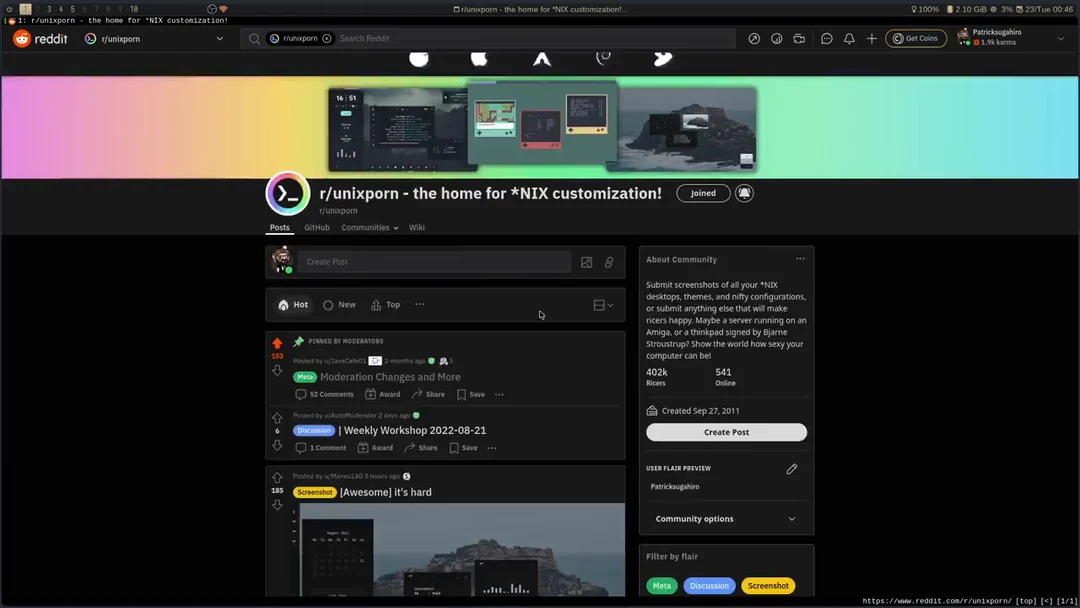 [BSPWM] Groovy Gentoo | Scrolller