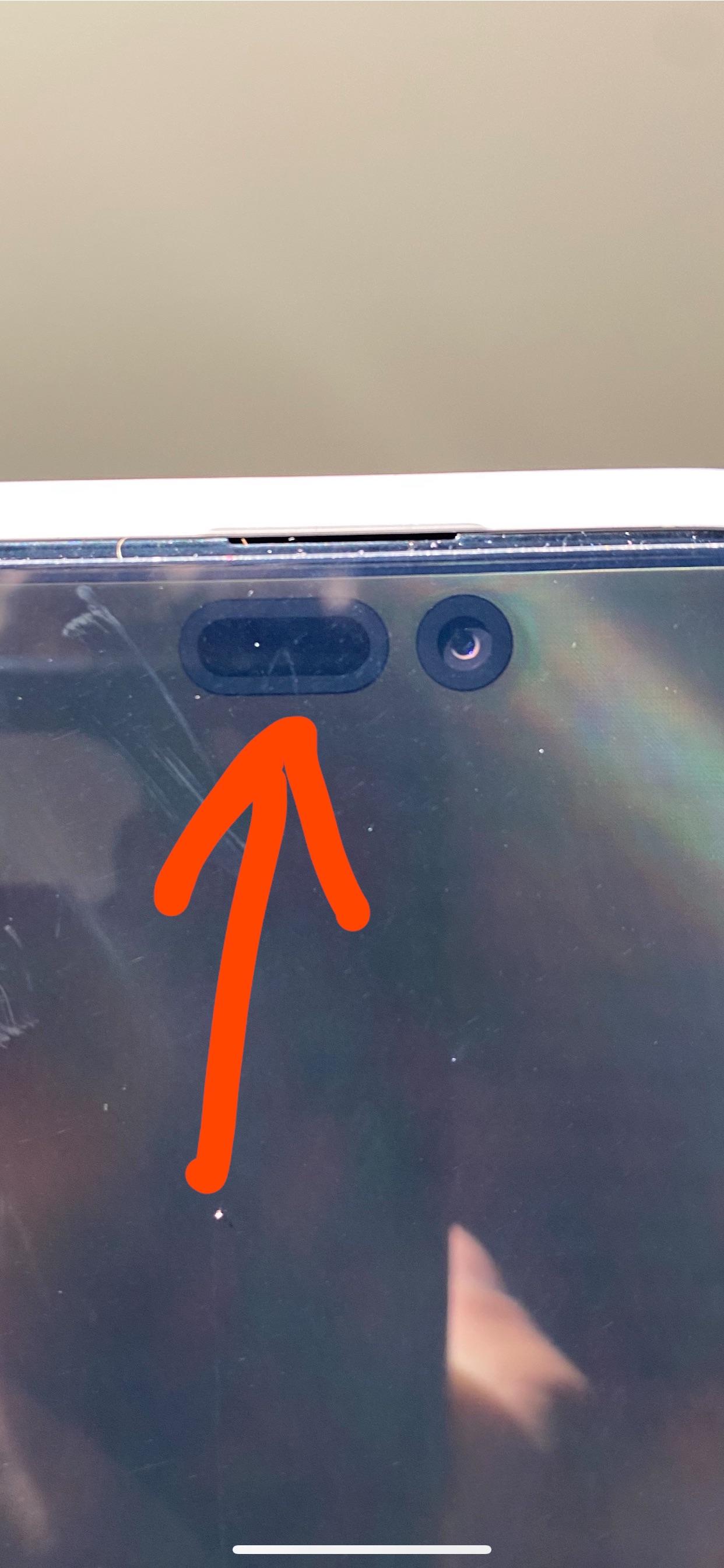 What is next to the front facing camera on the iPhone 15 Pro? | Scrolller