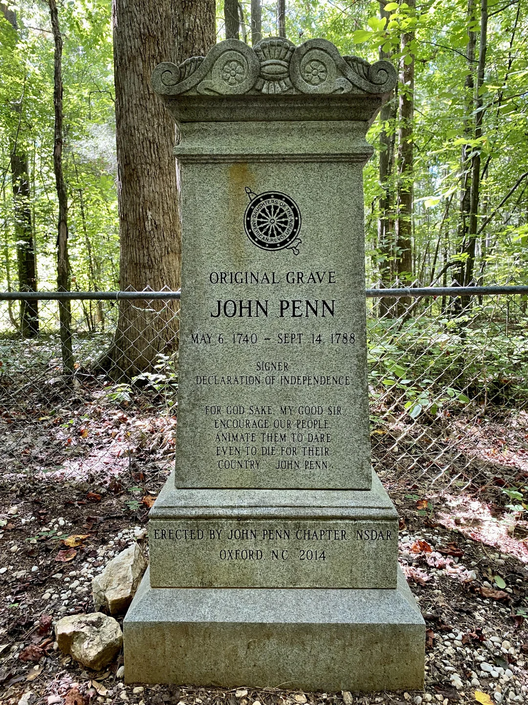 original grave of John Penn, signer of the Declaration of Independence.. Stovall, NC | Scrolller