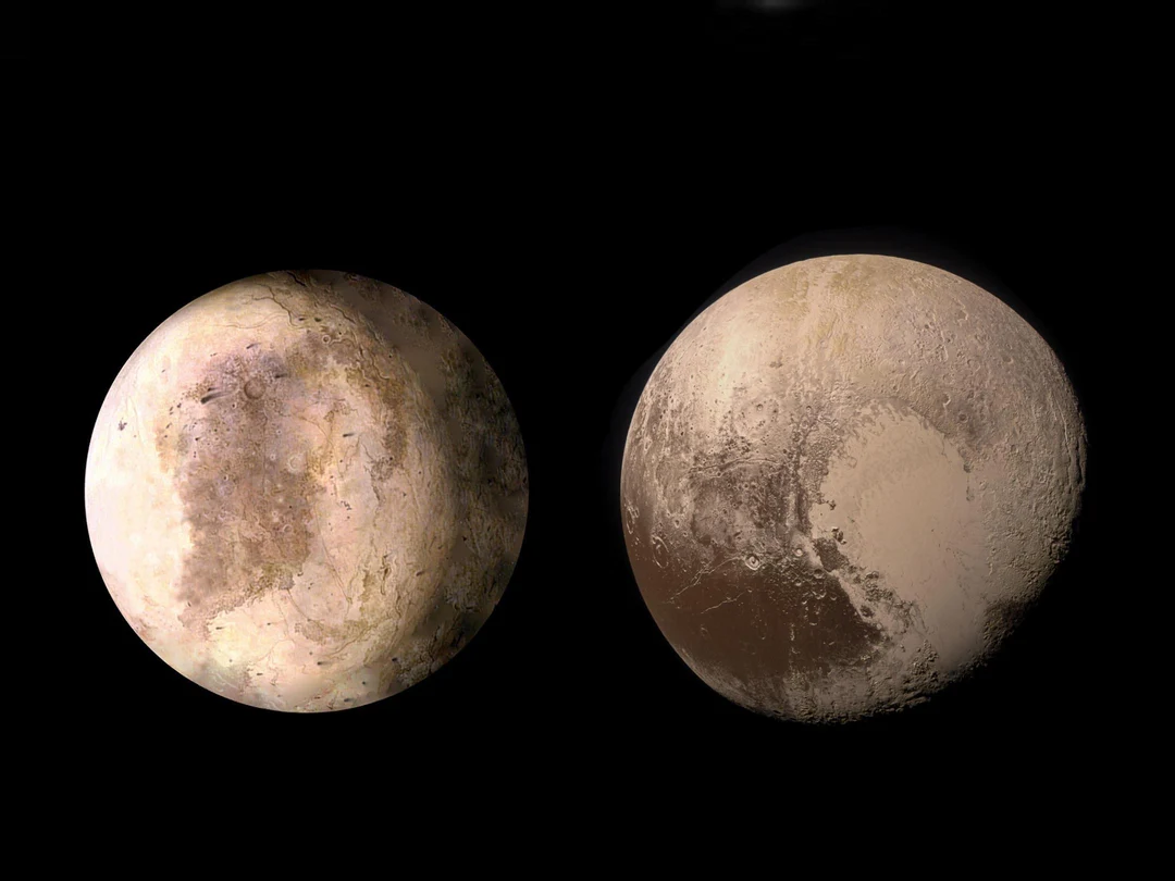 Artists conception of Pluto before New Horizons Vs actual image of Pluto | Scrolller