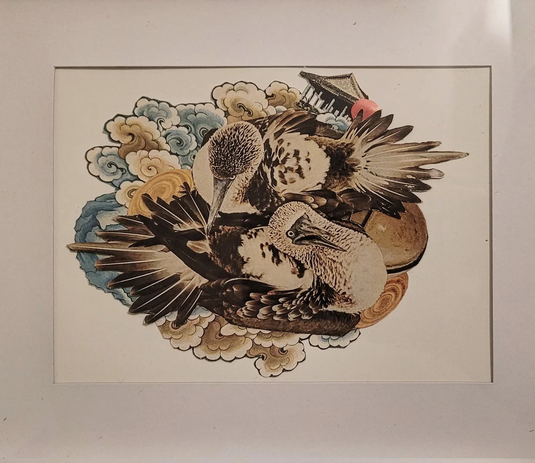 Nesting, me, analog collage, 2022 | Scrolller