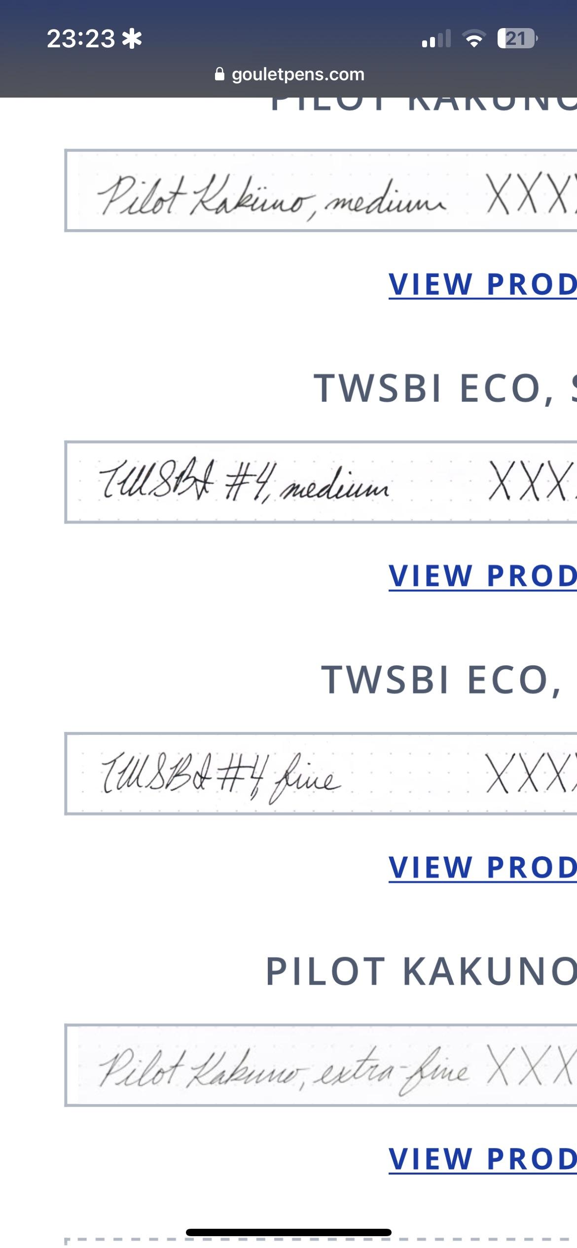 TWISBI Eco Nib Sizing | Scrolller