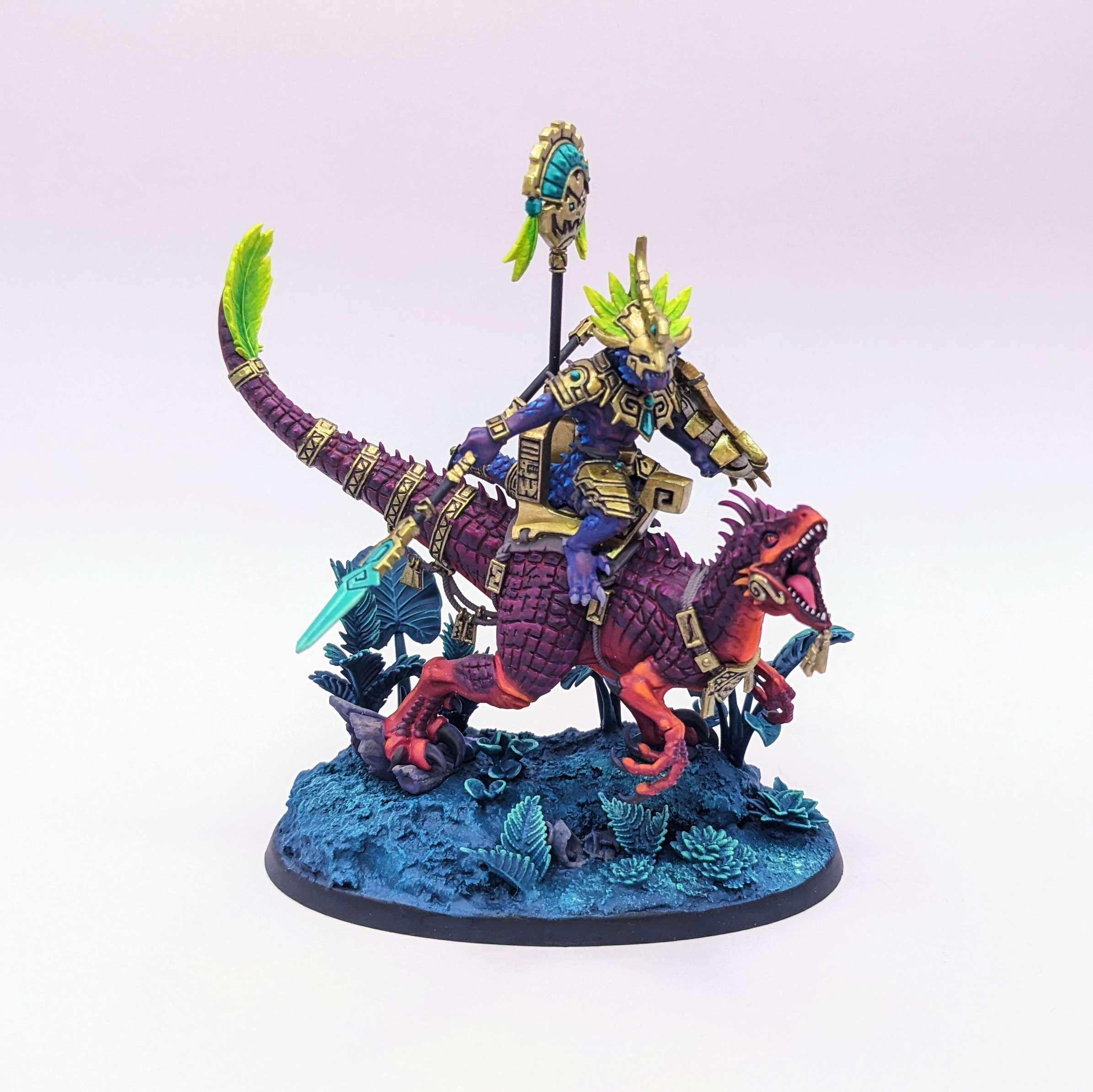 Painted a Scar-Veteran on Aggradon as the first hero in my new Seraphon army | Scrolller