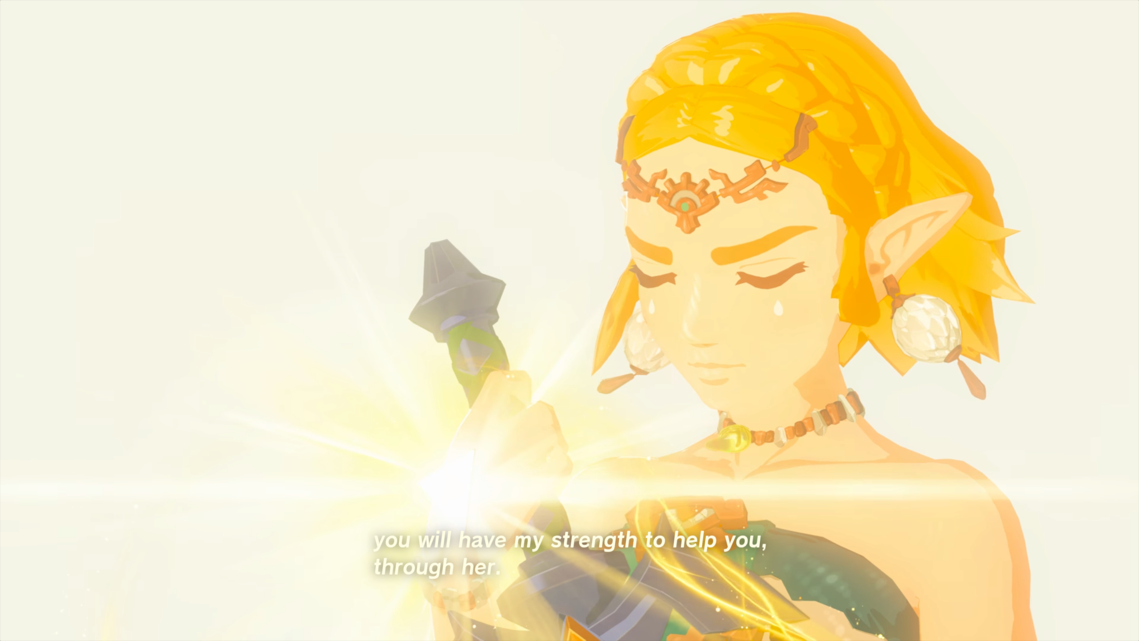 [TotK] I finally pulled the Master Sword today after 3 months and Zelda said it was a girl ...