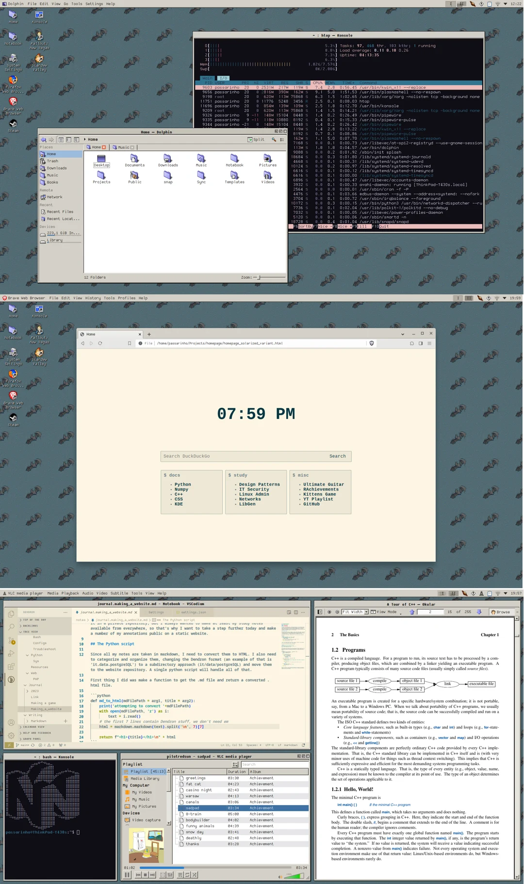 [KDE Plasma] Went for an old school look with Solarized + Reactionary | Scrolller