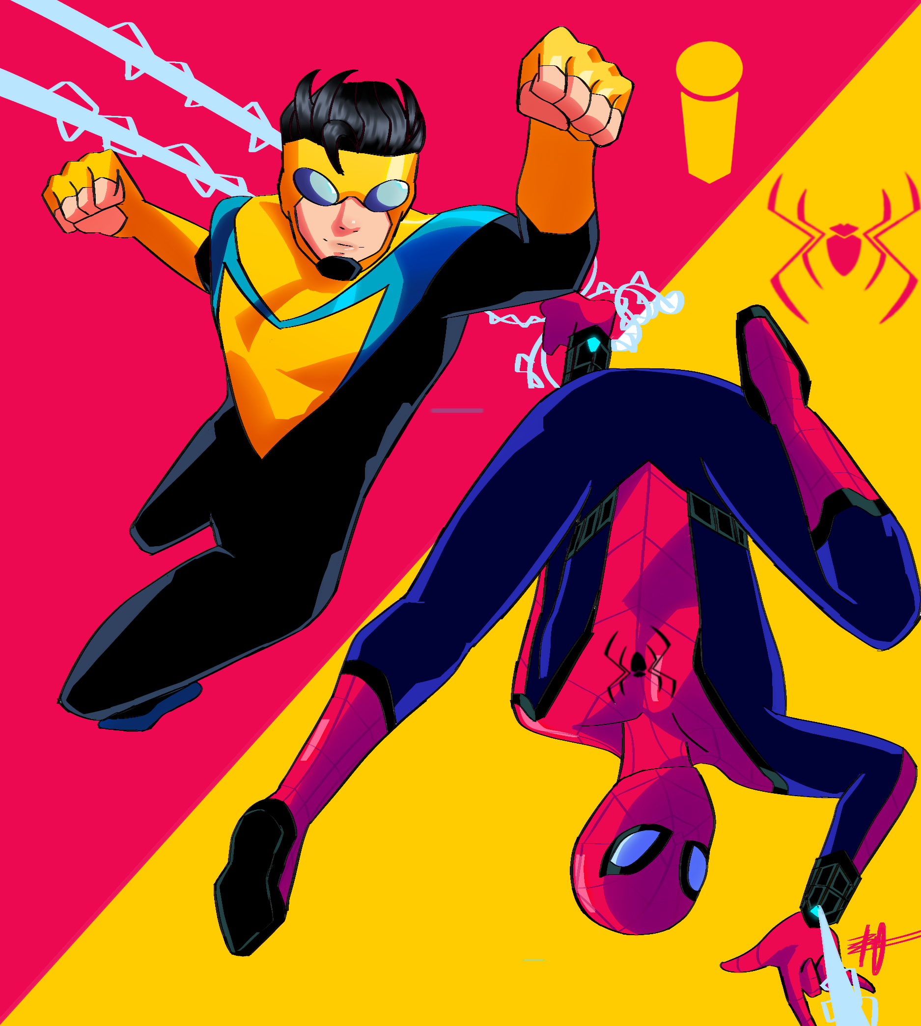 Spider-Man and Invincible by me | Scrolller