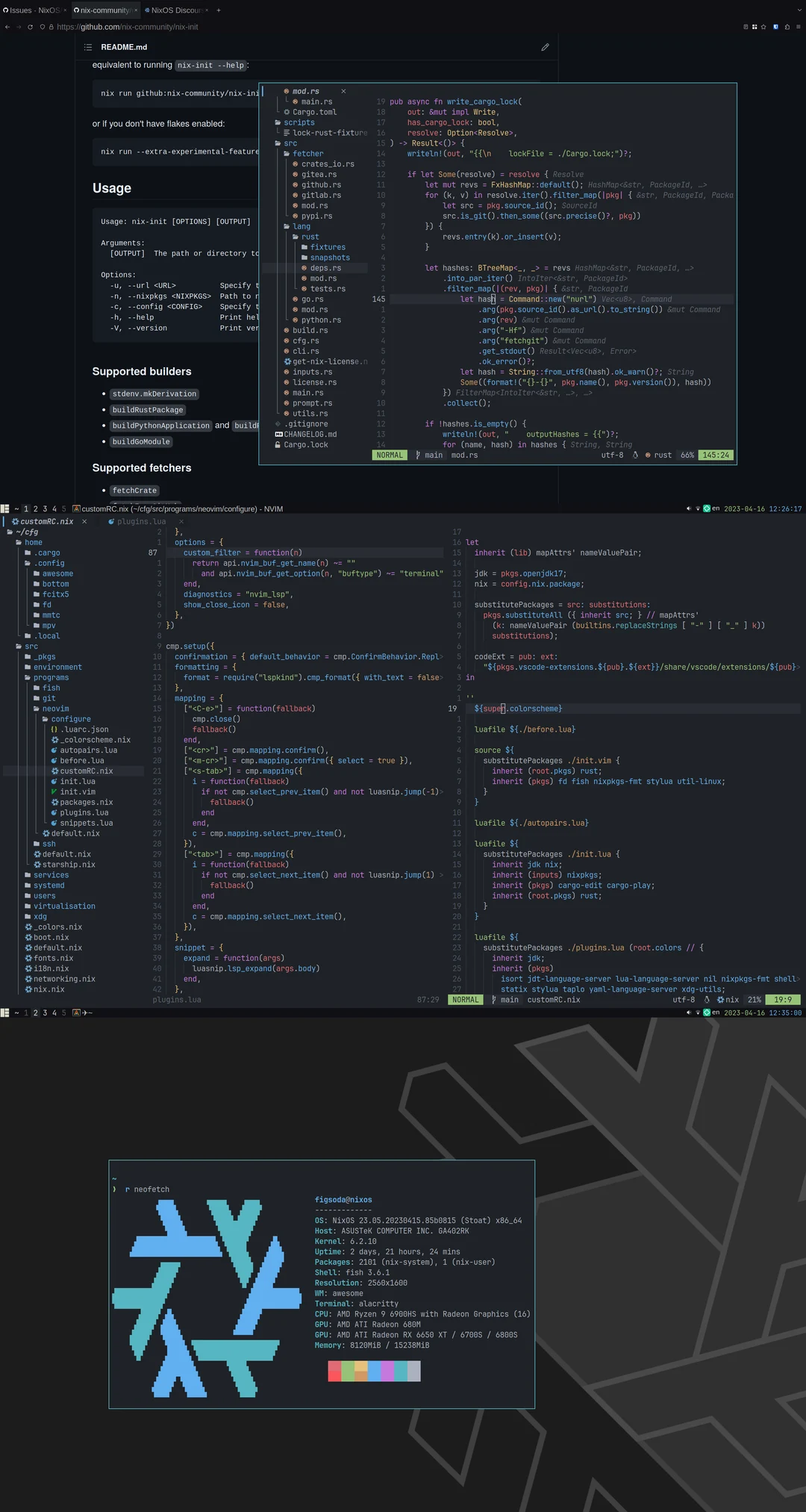 [Awesome] Flat and compact NixOS setup | Scrolller