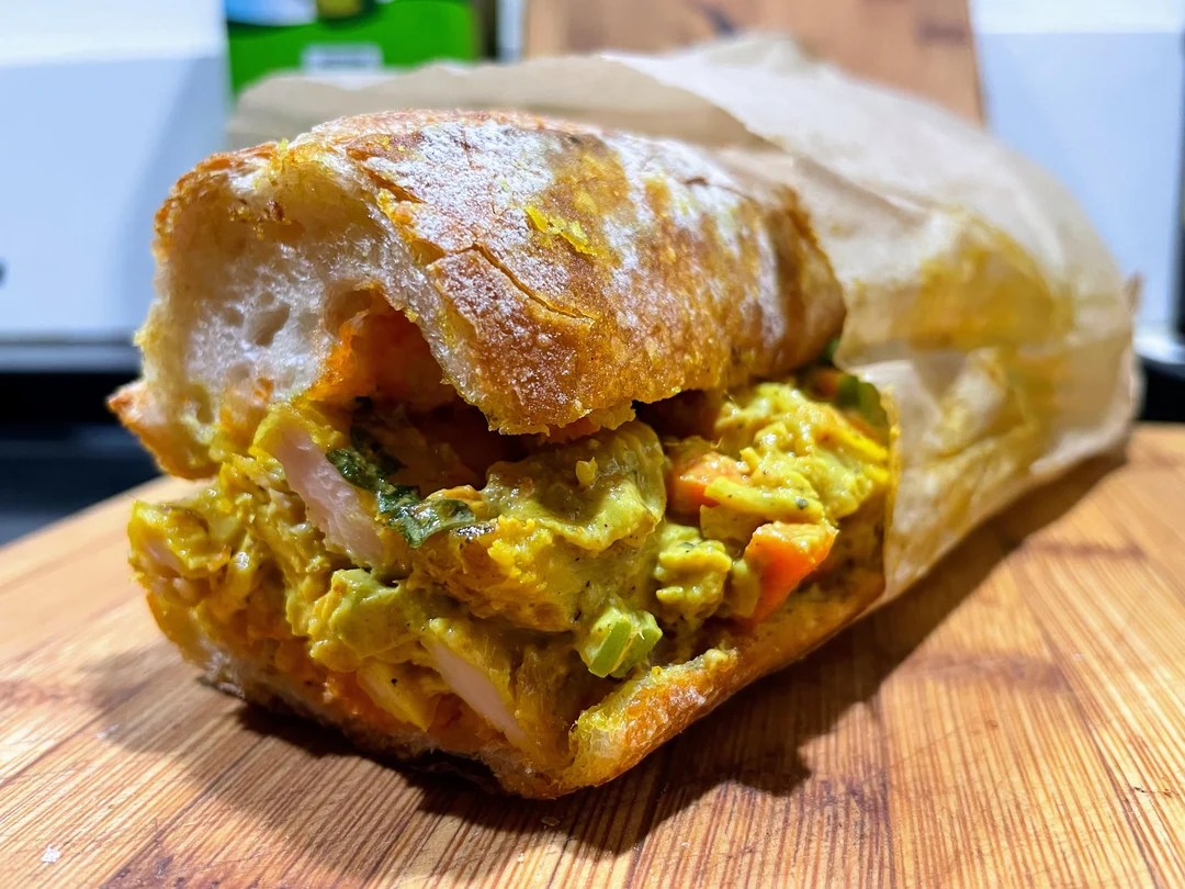 Curry Chicken Salad on Baguette | Scrolller