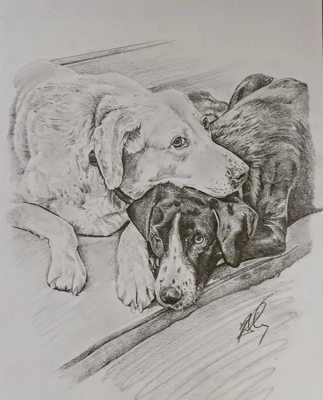 Furever Friends, Mouse House Studio Artwork, Graphite, 2023 | Scrolller