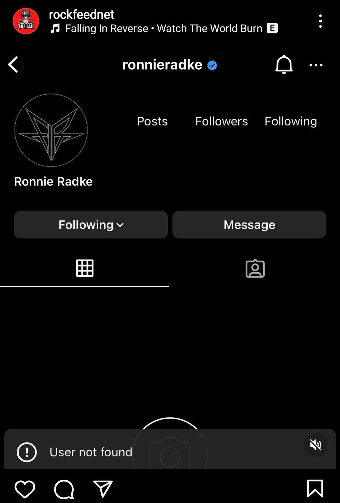 Ronnie's Instagram Disabled/Deleted | Scrolller