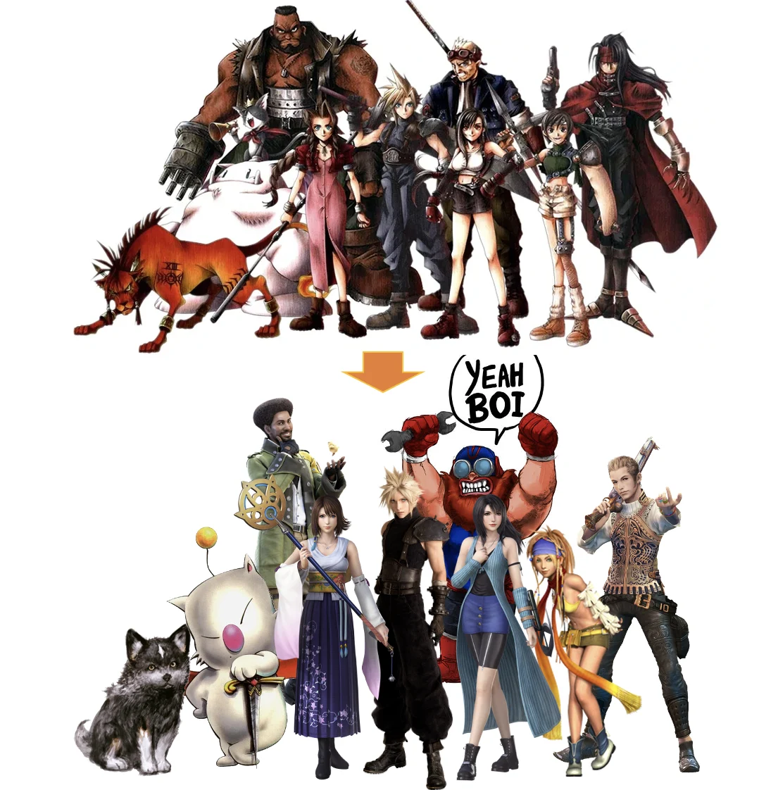 Cloud swaps his team w/ other FF chars, could they save him | Scrolller