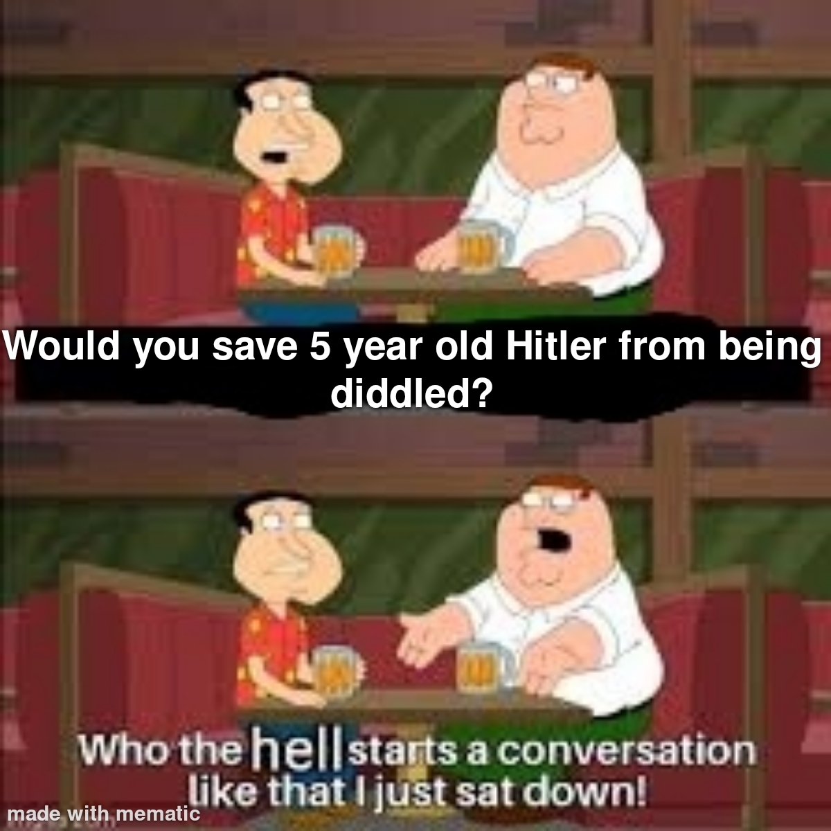 It's the new trolley problem. (he still does all the bad later) | Scrolller