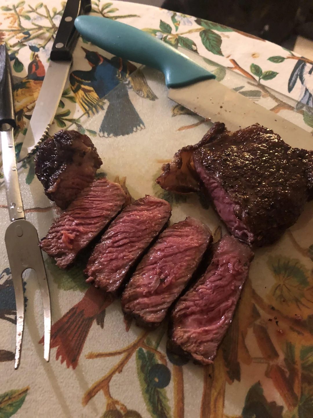2nd reverse sear attempt after a lot of lessons learned. NY Strip from aldi. I’m very pleased ...