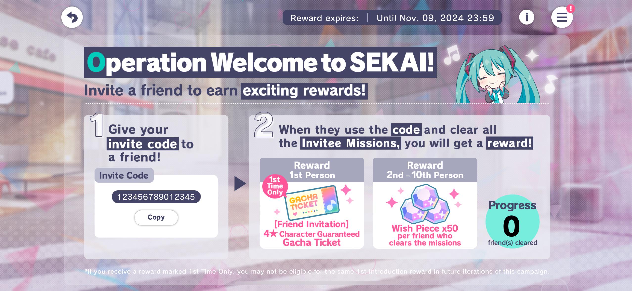 (HELP WANTED) operation welcome to sekai code | Scrolller