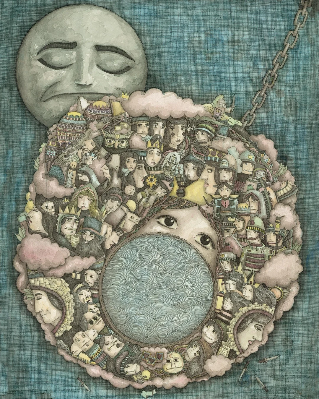 Pale Blue Dot, Houselegs (me), watercolor, 2012 | Scrolller