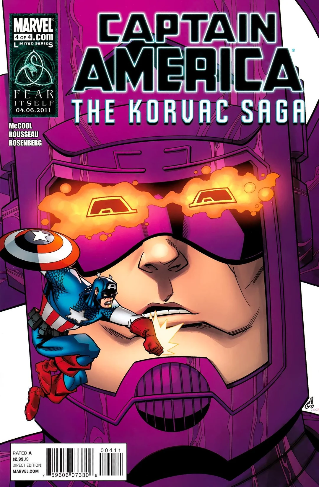 Galactic covers! Captain America: The Korvac Saga #4 Craig Rousseau cover | Scrolller