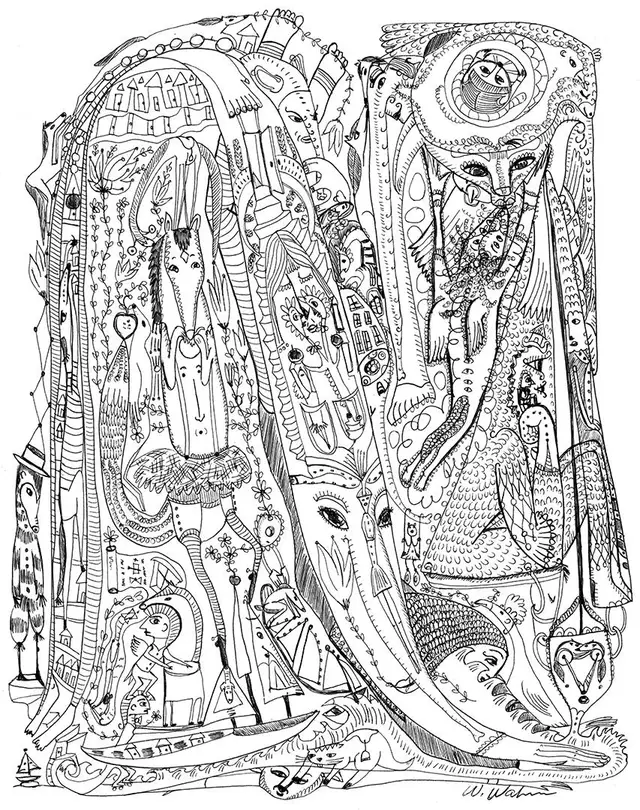 Another Conversation, by me, ballpoint, 2023 | Scrolller