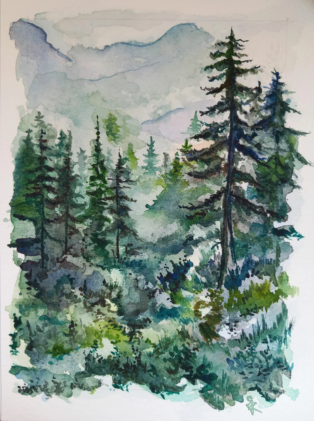 Quiet - Me, watercolor, 2023 | Scrolller