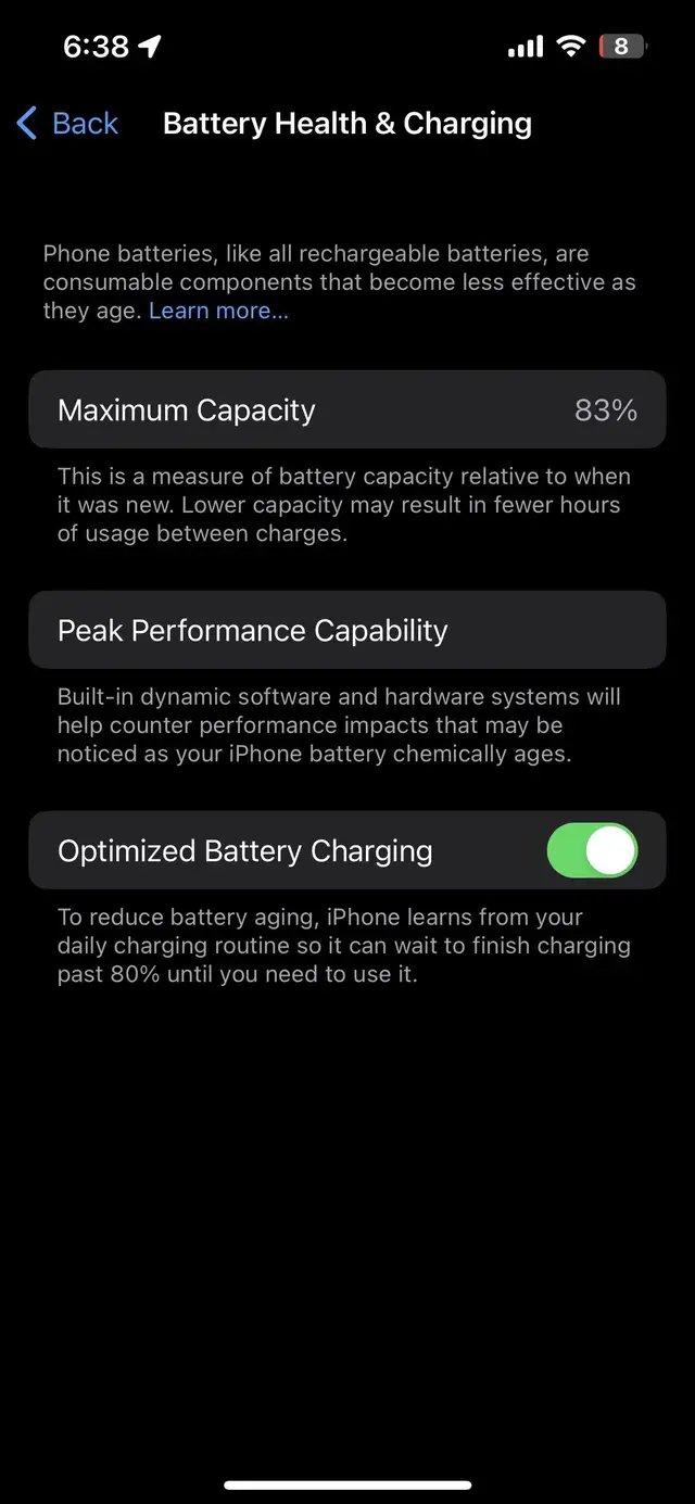 83% battery health, not even two years old. | Scrolller