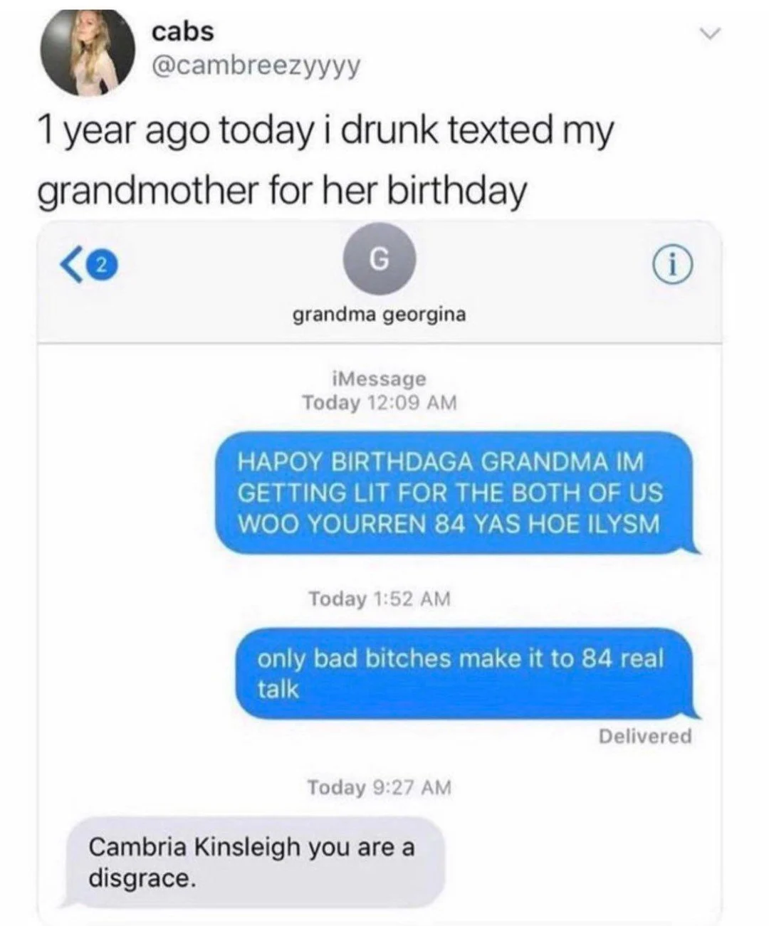 Grandma its your bday | Scrolller
